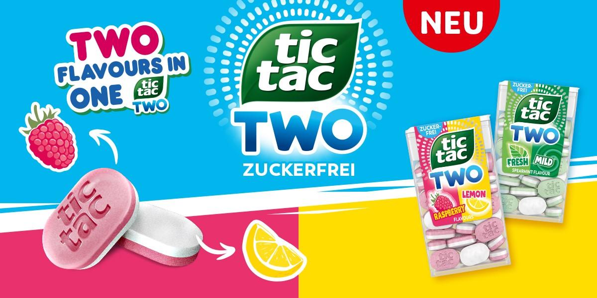 Tic Tac Two Rasperry & Lemon Spearmint Fresh & Mild zuckerfrei | Ferrero